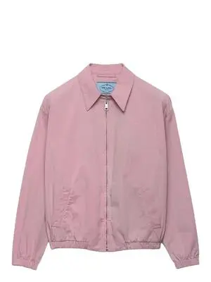 Prada Shirt-Collar Welt-Pocket Jacket Pink