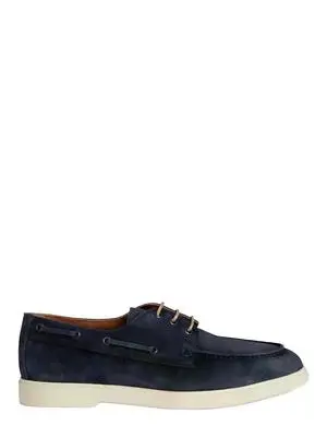 FLECS Nubuck Leather Boat Shoes - Blue
