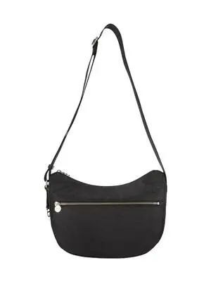 Borbonese Crescent-shape Zip Shoulder Bag - Black