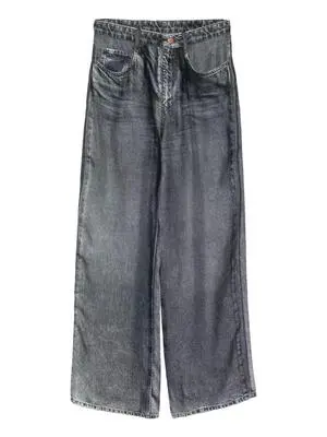PIERRE-LOUIS MASCIA Aloe Wide-Leg Silk Trousers Grey