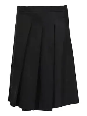 SONG FOR THE MUTE Pleated Frayed-Edge Skirt