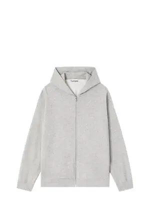 GANNI Teddy Zip Hoodie - Grey