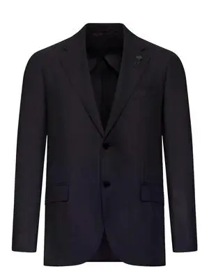 LARDINI Cashmere Two-button Blazer - Black