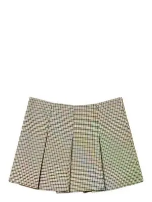 TWINSET Houndstooth Pleated Mini Skirt - Neutrals
