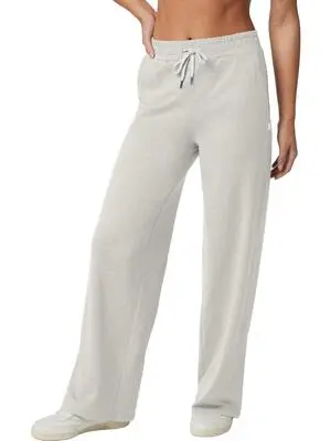 Vuori Essential Wide-leg Pants - Ecru Heather