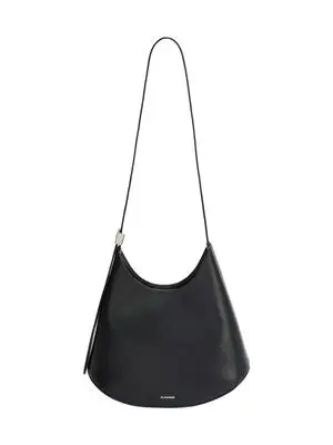 JIL SANDER Eldorado Studded Shoulder Bag - Black