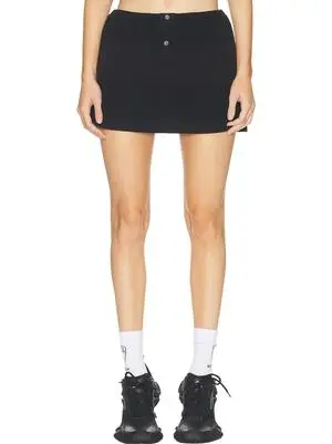 Alexander Wang Mini Deconstructed Polo Skort - Black Overdyed Stripe