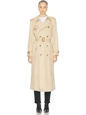 Ralph Lauren Alecia Silk-cotton Trench Coat - Light Tan