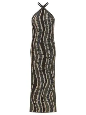 Missoni Wave Pattern Maxi Dress Multicolor