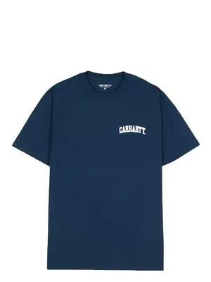 Carhartt Wip University Script Short Sleeve T-shirt - Navy Blue