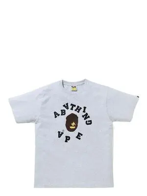 A BATHING APE Broken College Tee Shirt - Gray