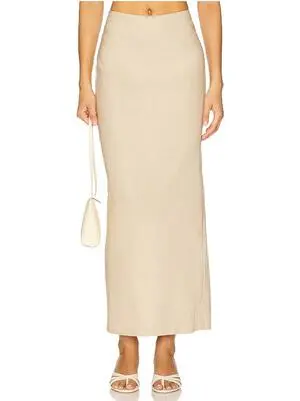 CAMILA COELHO Delanie Midi Skirt - Beige