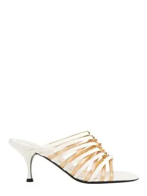 Valentino Garavani Rockstud 70mm Strappy Mules - White