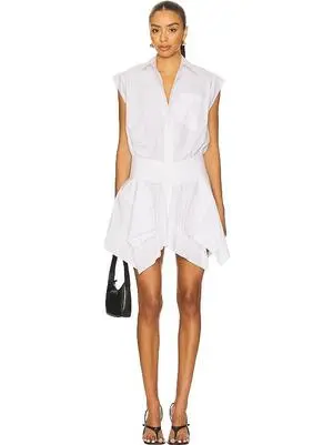 Alexander Wang Cut Off Double Shirt Dress - White