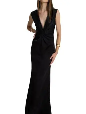 MOOS STUDIO Twist-necklace Dress - Black