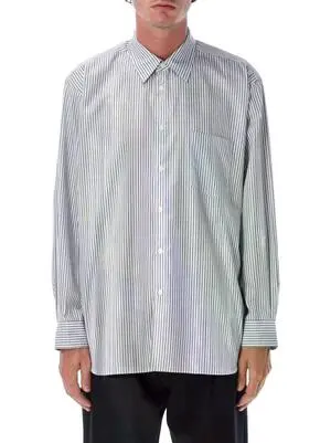 Comme Des Garçons Stripe Long-sleeve Shirt - Blue