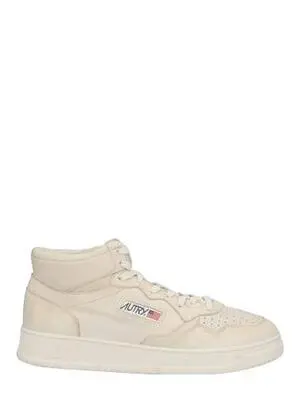 AUTRY Ivory Leather High-top Sneakers - White