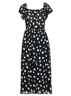 Pinko Jacquard Polka-dot Midi Shirt Dress - Black