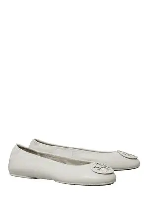 Tory Burch Reva Travel Ballet Flats Ash Cloud/ash Cloud
