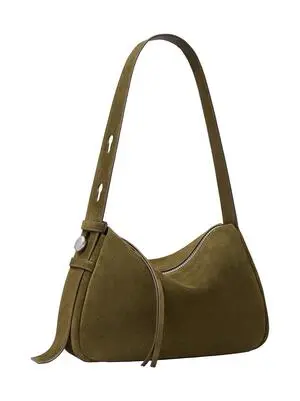 Tory Burch Romy Suede Shoulder Bag Leccio