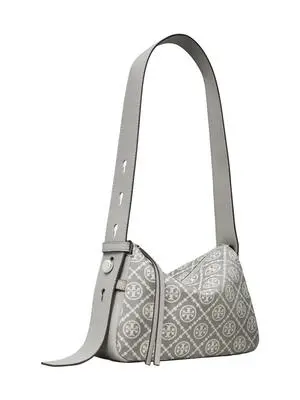 Tory Burch Tory Burch T Monogram Small Romy Shoulder Bag Gray
