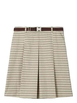 Tory Burch Plaid A-line Golf Skirt - Crimson Rust Dense Plaid Sport
