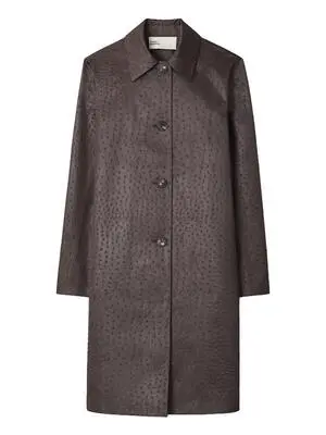 Tory Burch Viscose Car Coat - Roasted Eggplant