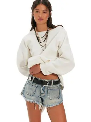 ONETEASPOON OneTeaspoon Retro Dukes Low-Waist Denim Mini Shorts Hendrixe