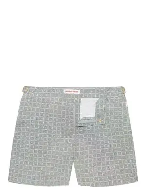 Orlebar Brown Geometric-pattern Swim Shorts - Grey