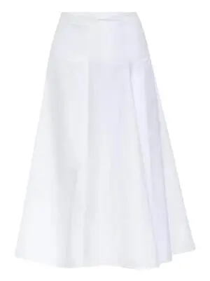 Jacquemus Panelled Flared Midi Skirt - White