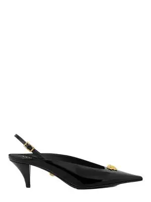 Versace Medusa-head Pointed-toe Mules - Black
