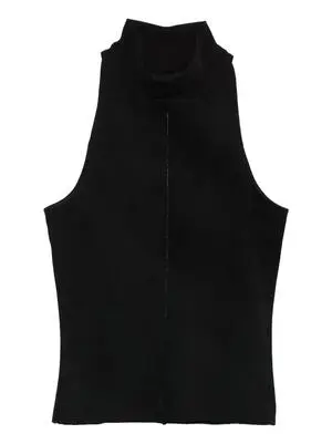 THOM KROM High-neck Sleeveless Top - Black