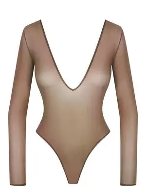MAISON CLOSE French Kiss Bodysuit - Brown