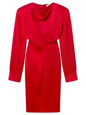 Stella McCartney Cowl-neck Draped Midi Dress - Red