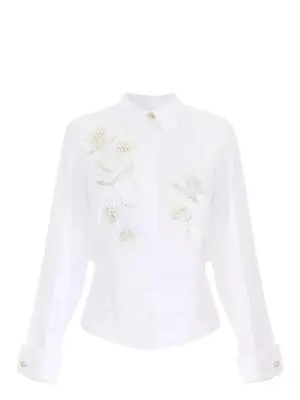 Elisabetta Franchi Pearl-embellished Shirt - White