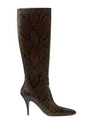 STELLA MCCARTNEY Square-Toe Snakeskin Boots