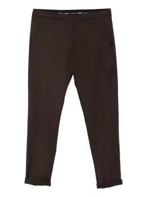 DONDUP Cuffed Wool Trousers - Brown