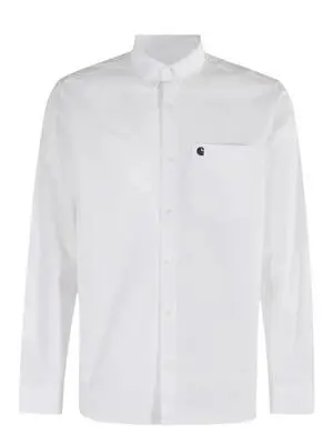 Carhartt Work In Progress Logo-pocket Oxford Shirt - White