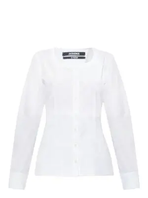 Jacquemus Button-front Long-sleeve Blouse - White