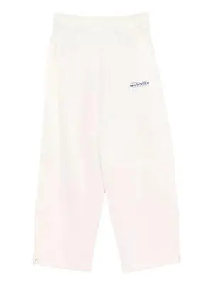 NEW BALANCE Logo-embroidered Sweatpants - Neutrals