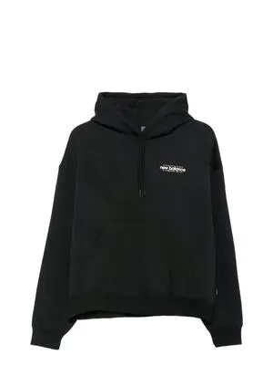 NEW BALANCE Logo-embroidered Hoodie - Black