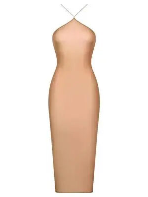 MAISON CLOSE French Kiss Light Open-back Midi Dress - Neutrals