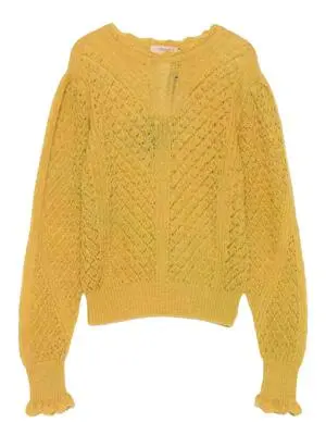 TWINSET Geometric Pattern Sweater - Yellow