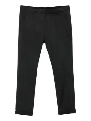 DONDUP Pinstripe Cuffed Trousers - Grey