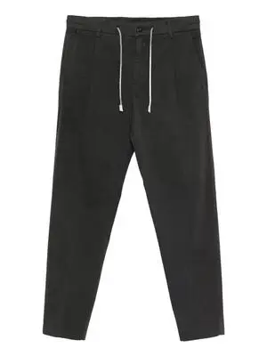 Eleventy Pleated Drawstring Trousers - Grey