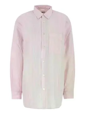 TEKLA Striped Poplin Shirt - Pink