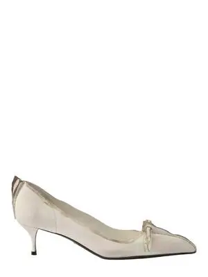 Prada 55mm Antiqued Leather Pumps - Neutrals