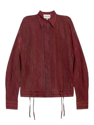 Munthe Striped Drawstring Shirt - Red
