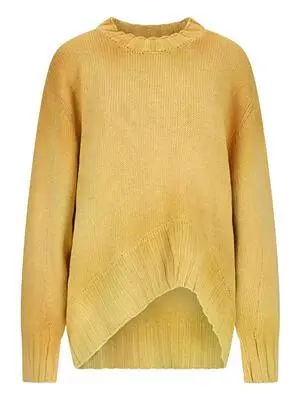 Attico Ribbed Hem Sweater - Yellow