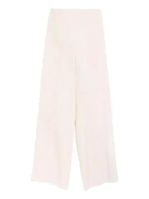 FORTE_FORTE Textured Wide-leg Trousers - Neutrals